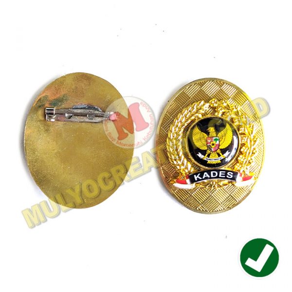 Pin Kepala Desa Pengait Peniti Lencana Kades Lurah Model Oval Murah ...