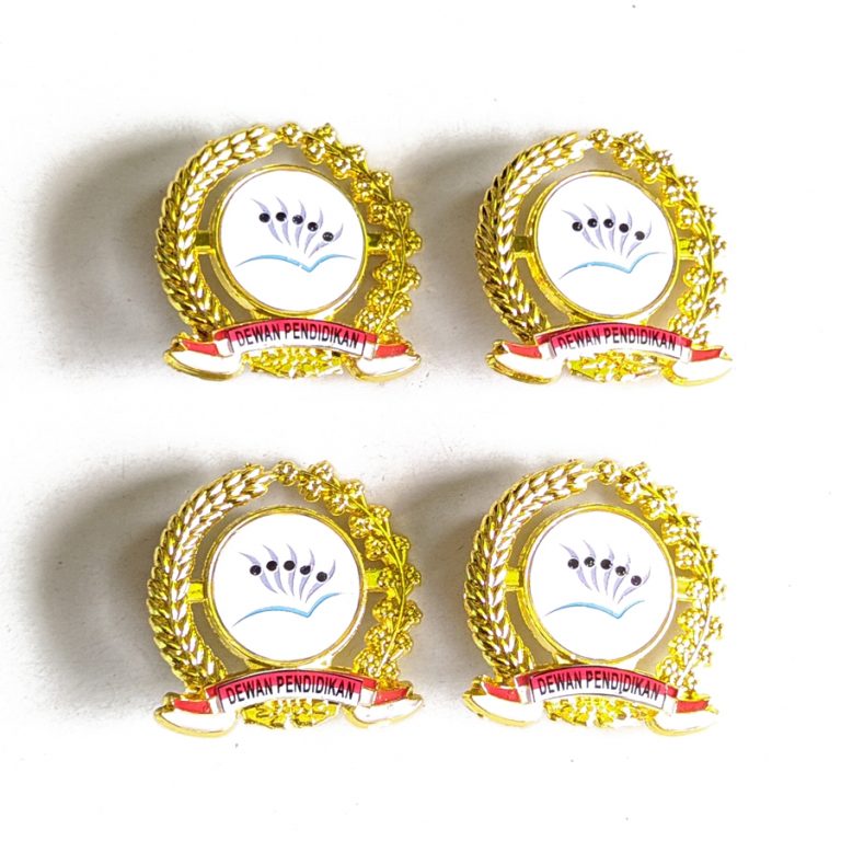 Lencana Pin Dewan Pendidikan Pin Bros Padi Kapas Pengait Peniti – pesan ...