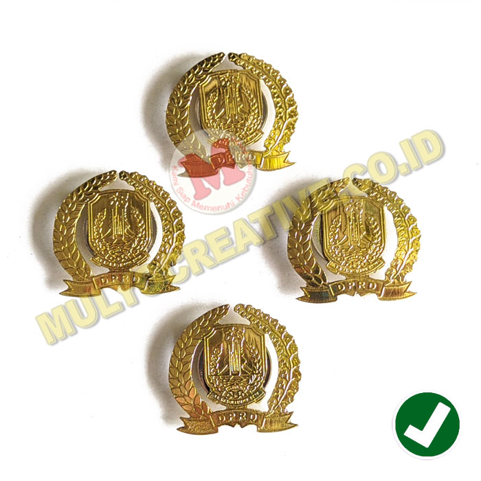 Lencana Pin DPRD Magnet Padi Dan Kapas Bahan Logam Kuningan – pesan ...