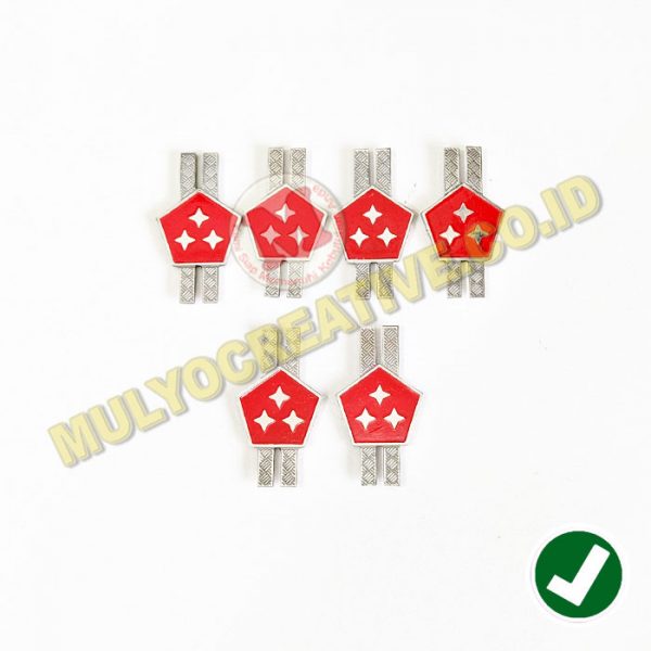 Lencana Pegawai Negeri Pin Kerah Monogram Tanda Pangkat HANKAM Silver ...