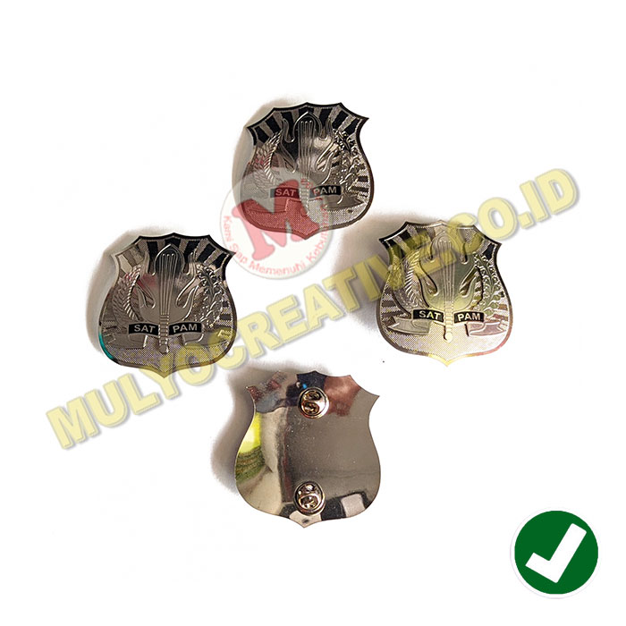 Emblem Satpam Silver Lencana Emblem Satpam bentuk Perisai – pesan sabuk ...
