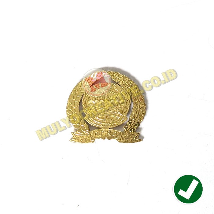 Jual Lencana Bahan Logam Logo Padi Dan Kapas DPRD Banyumas – Jarum ...