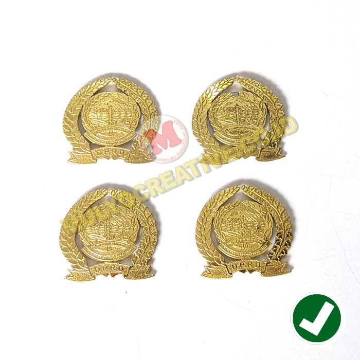Jual Lencana Bahan Logam Logo Padi Dan Kapas DPRD Banyumas – Jarum ...