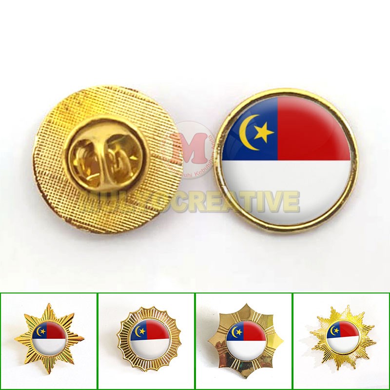 Pesan Collar Pin Melaka Malaysia State Flag All Model Bros Malacca ...