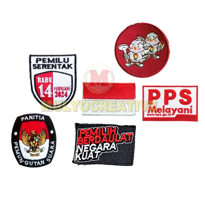 Jual Patch Bordir KPU PPK PPS Set Paket Emblem Patch Pemilu 2024 ...