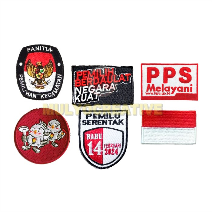 Jual Patch Bordir KPU PPK PPS Set Paket Emblem Patch Pemilu 2024 ...